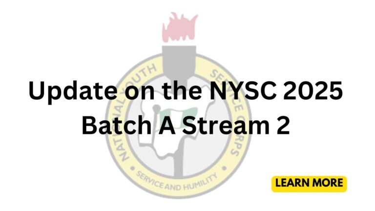 NYSC Timetable 2025 Batch A, B & C: Stream 1 & 2 online registration