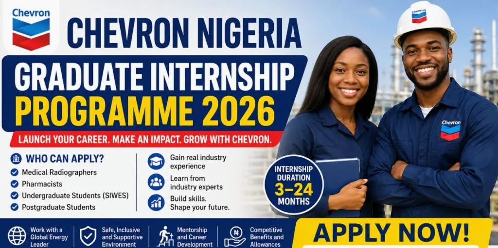 Chevron NMA Internship Programme 2026 for Nigerian Students and ...